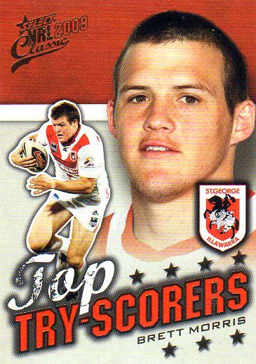 2009 NRL Classic Top Try Scorer TT12 Brett Morris Dragons with Redeemed ...