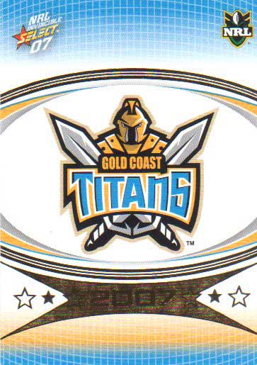 2007 NRL Invincible Common #52 Titans Logo | Diggaz Trading Cards