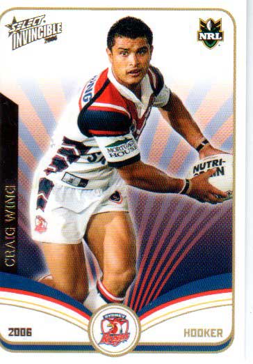 2006 NRL Invincible Common #151 Craig Wing Roosters | Diggaz Trading Cards
