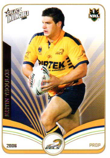 2006 NRL Invincible Common #109 Justin Tsoulos Eels | Diggaz Trading Cards