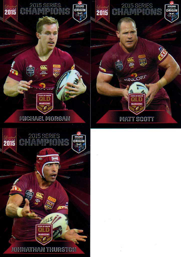 2015 State of Origin Series Champions 3-Card Team Set Cowboys | Diggaz ...