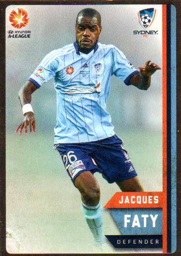 2015/16 FFA & A-League Soccer Gold Parallel #158 Jacques Faty Sydney FC ...