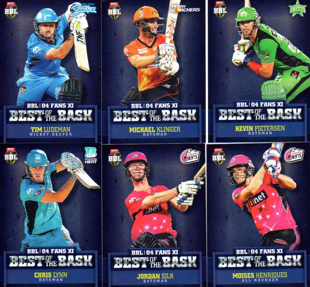 2015/16 CA & BBL Cricket Best of the Bash Complete 12-Card Insert Set ...