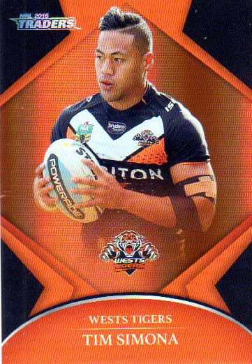 2016 NRL Traders Parallel P157 Tim Simona Tigers | Diggaz Trading Cards