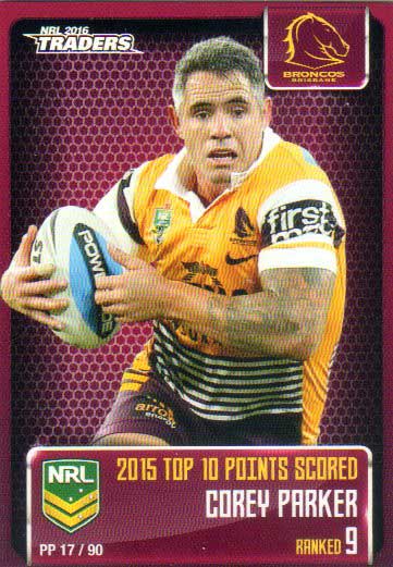 2016 NRL Traders Pieces of the Puzzle PP17 Corey Parker Broncos ...
