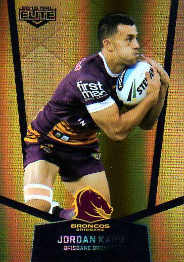 2015 NRL Elite Gold Parallel #PS005 Jordan Kahu Broncos | Diggaz ...
