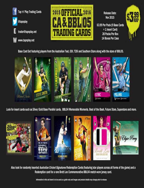 2015/16 CA & BBL | Diggaz Trading Cards