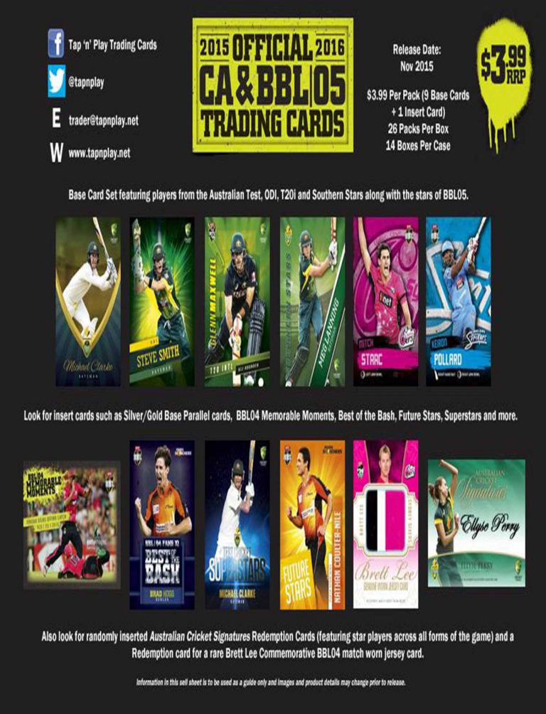 2015/16 CA & BBL | Diggaz Trading Cards