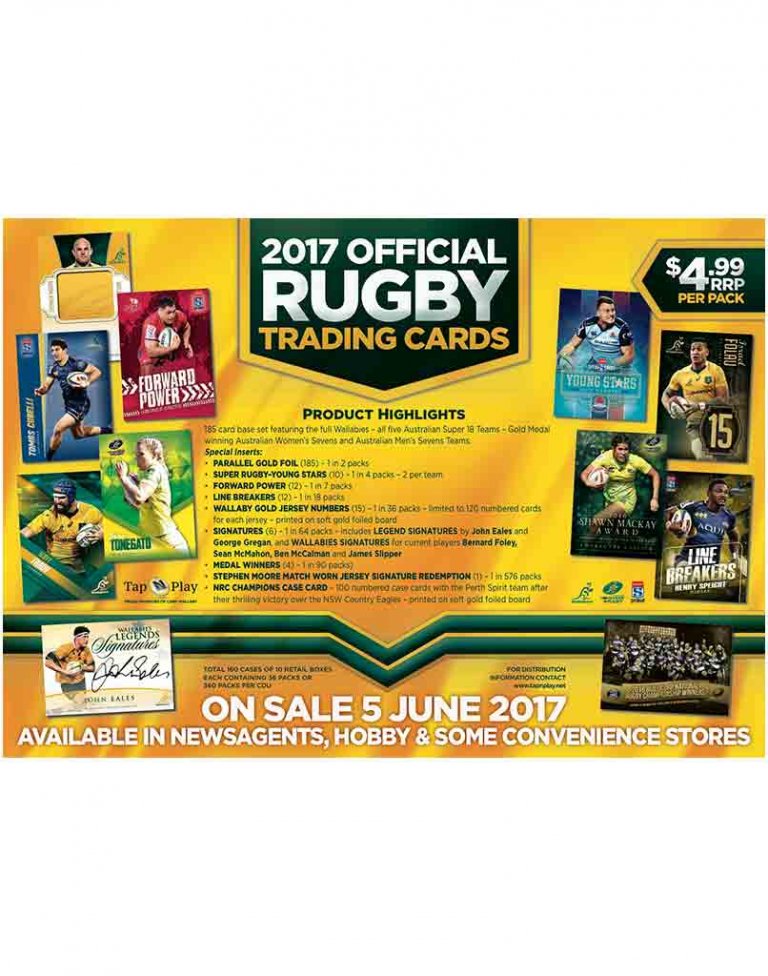 2017 Tap N Play Rugby Trading Cards Sealed Box | Diggaz Trading Cards