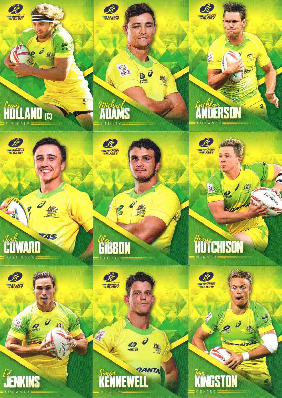 2017 Rugby Wallabies Men’s Sevens 20-Card Team Set | Diggaz Trading Cards