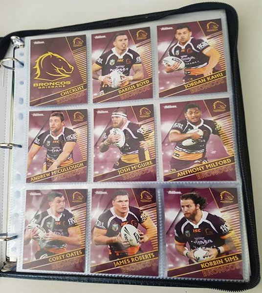 2018 NRL Traders Folder / Album with Complete 160-Card Base Common Set ...