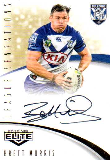2018 NRL Elite League Sensations Signature LS03 Brett Morris Bulldogs ...