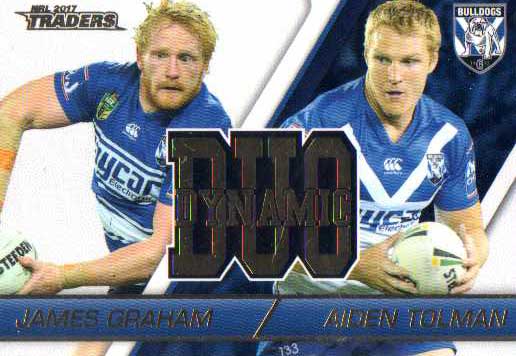 2017 NRL Traders Dynamic Duo DD2 James Graham / Aiden Tolman Bulldogs ...