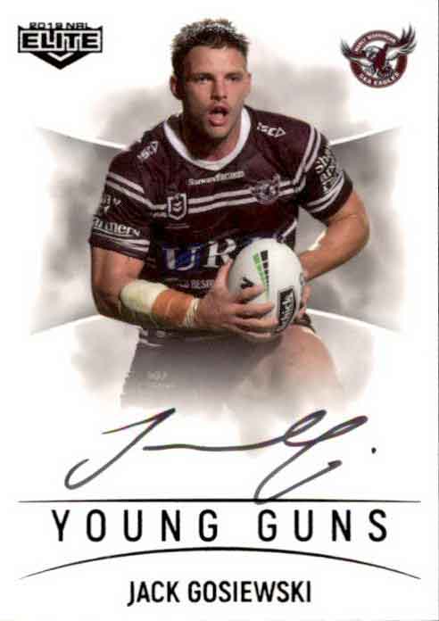 2019 NRL Elite Young Guns Signature YG06 Jack Gosiewski Sea Eagles ...
