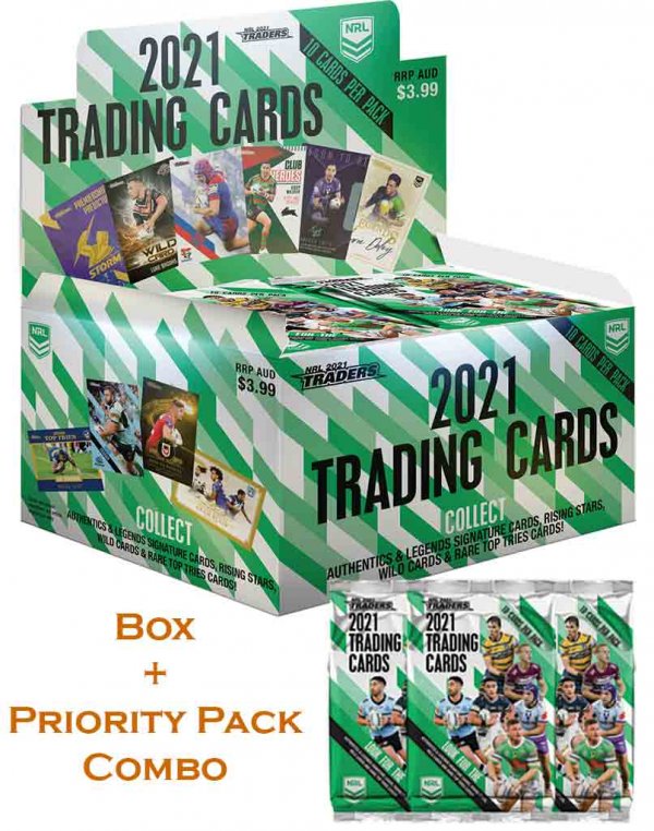 2021 TLA NRL Traders Sealed Trading Card Box and Priority Pack Combo ...