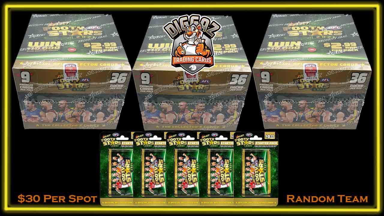 AFL Break #44 – 2021 Footy Stars – Random Team | Diggaz Trading Cards