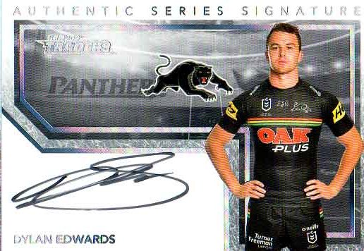 2022 NRL Traders Authentic Signatures White ASW11 Dylan Edwards ...