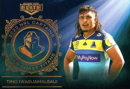 2022 NRL Elite Captains C05 Tino Fa’asuamaleaui Titans | Diggaz Trading ...
