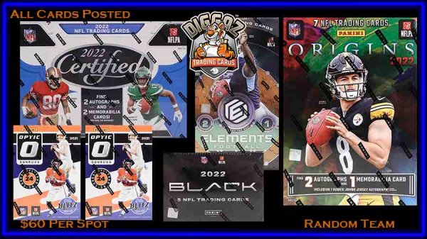 NFL Break #39 – Mixer – Random Team (23 Nov) | Diggaz Trading Cards