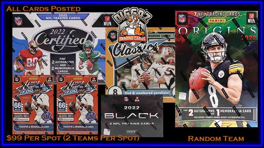 NFL Break #40 – Mixer – Random Team (2 Teams per Spot) | Diggaz Trading ...