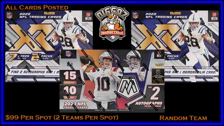 NFL Break #41 – 2022 Mosaic and XR – Random Team (2 Teams per Spot ...