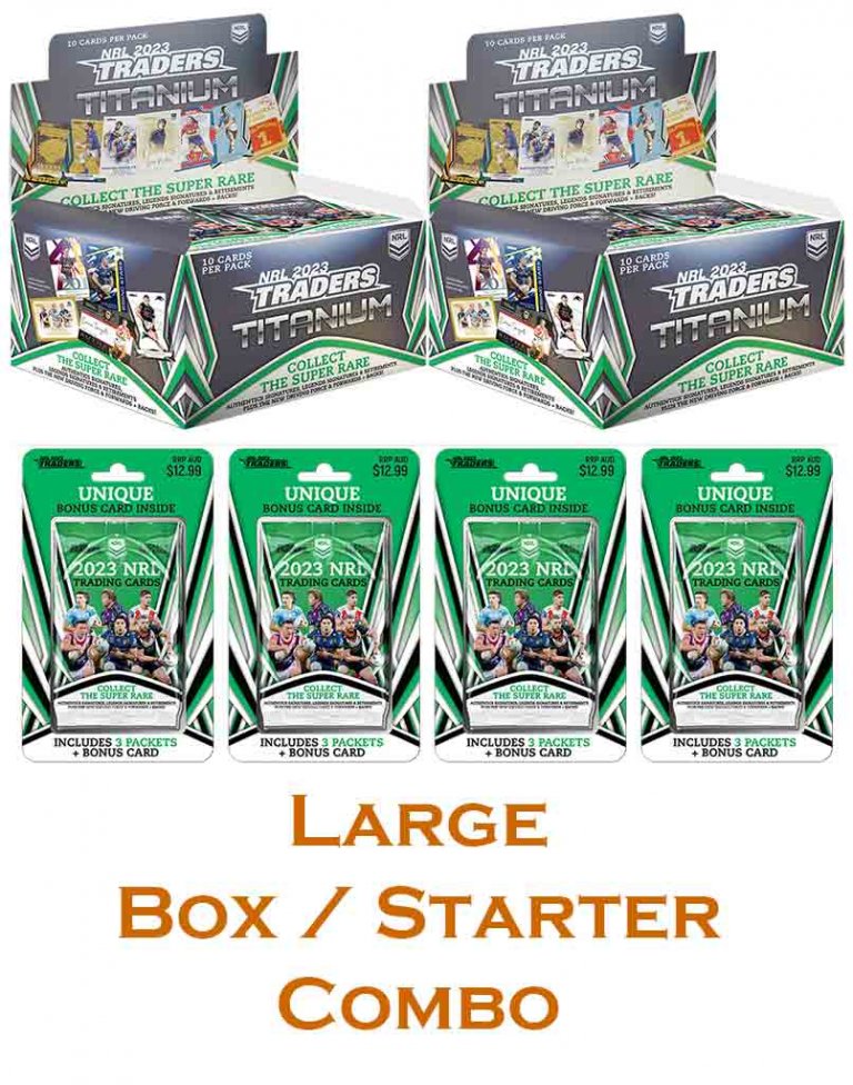 2023 TLA NRL Traders Titanium LARGE Box and Starter Pack Combo | Diggaz ...