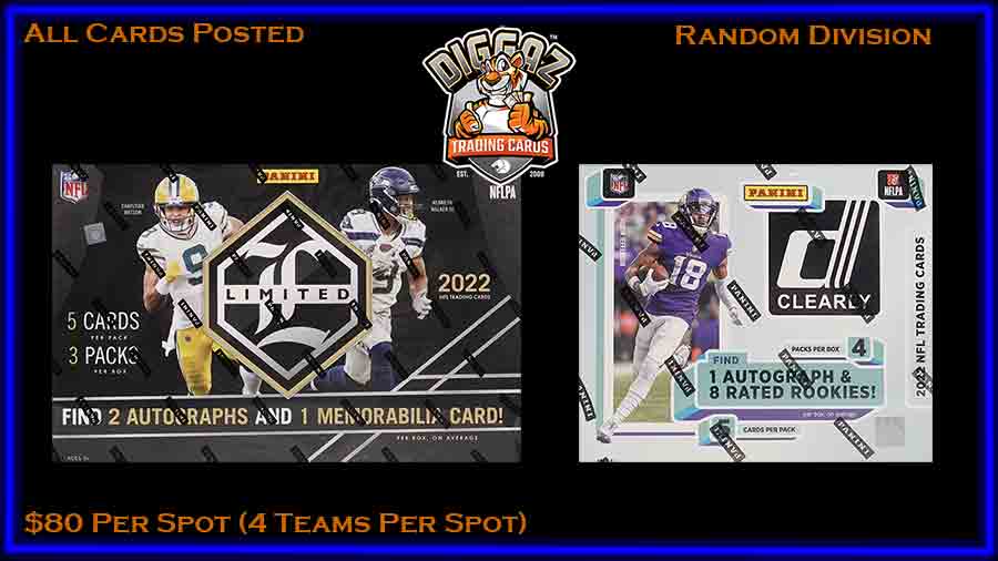 NFL Break #42 – 2022 Clearly Limited – Random Division – 4 Teams Per ...