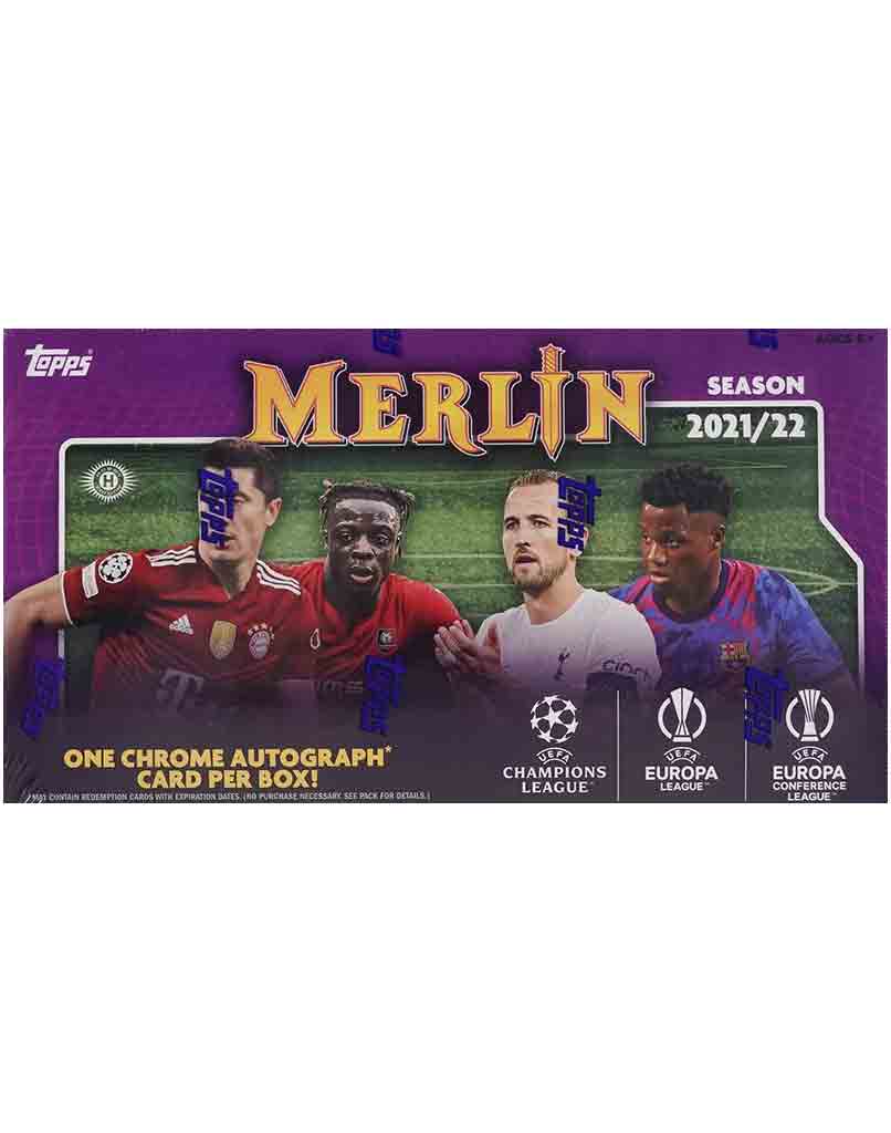 2021/22 Topps Chrome UEFA Champion’s League Merlin Soccer Hobby Box | Diggaz Trading Cards