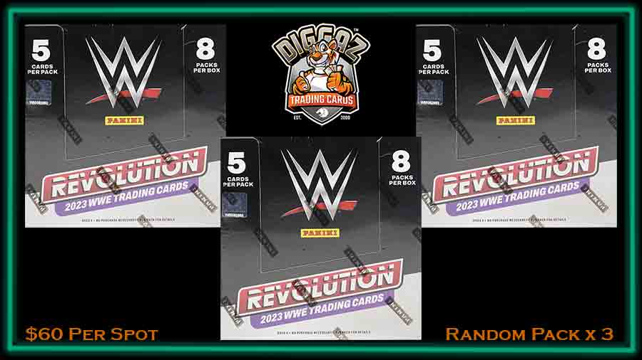 WWE Break #18 – 2023 Revolution – Random Packs | Diggaz Trading Cards