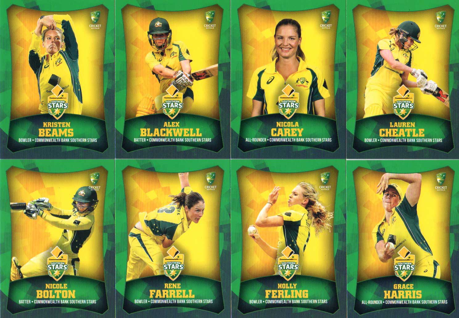 2016/17 CA & BBL Cricket 16-Card Team Set Southern Stars | Diggaz ...