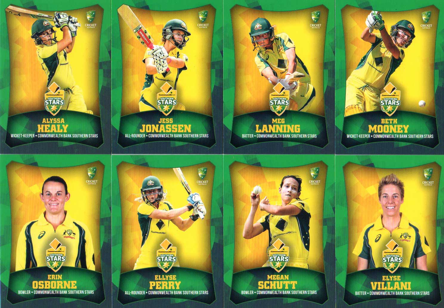 2016/17 CA & BBL Cricket 16-Card Team Set Southern Stars | Diggaz ...