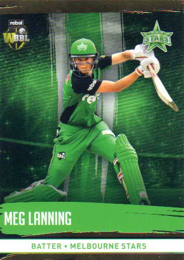 2016/17 CA & BBL Cricket Gold Parallel #148 Meg Lanning Melbourne Stars ...