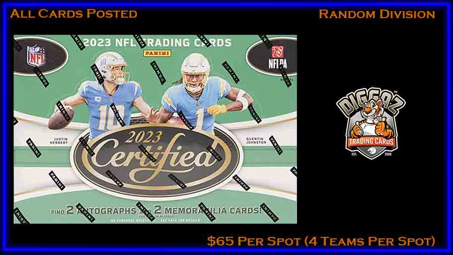 NFL Break #50 – Certified – Random Division – 4 Teams Per Spot | Diggaz ...