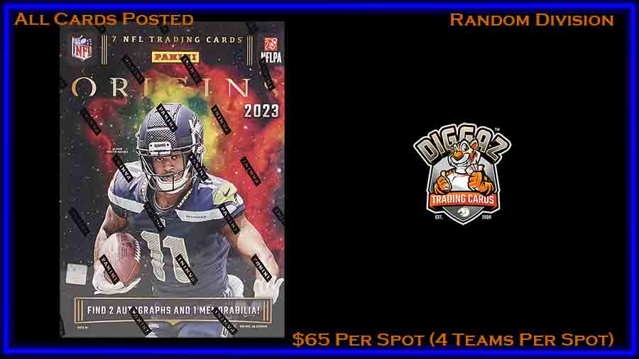 NFL Break #51 – Origins – Random Division – 4 Teams Per Spot | Diggaz ...