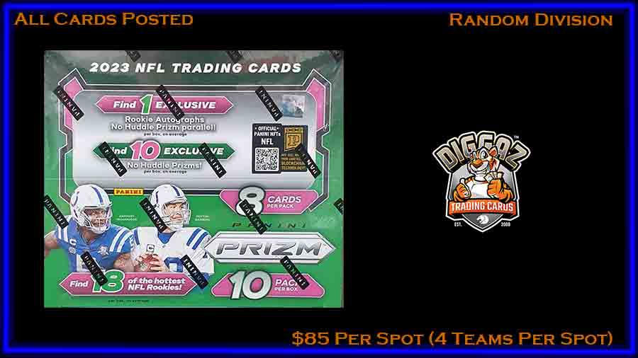 NFL Break #53 – Prizm No Huddle – Random Division – 4 Teams Per Spot ...
