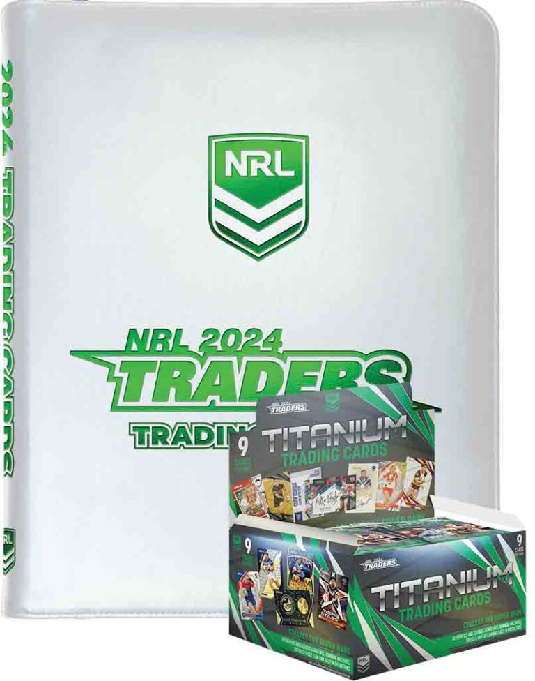 2024 TLA NRL Traders Titanium Sealed Trading Card Box and Folder/Album ...