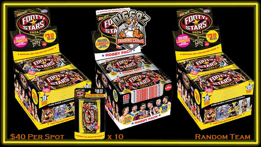 AFL Break #97 – 2024 Footy Stars – Random Team | Diggaz Trading Cards