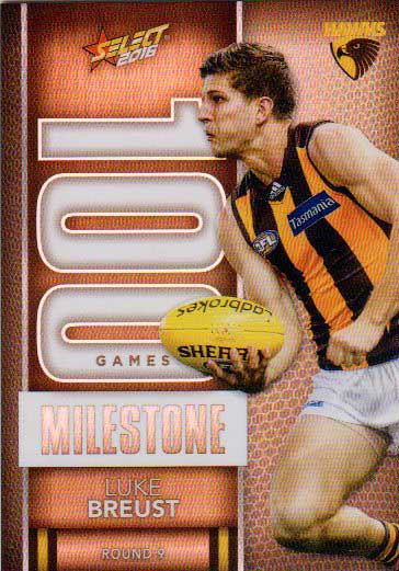 2016 AFL Footy Stars Milestone Games #MG39 Luke Breust Hawks | Diggaz ...