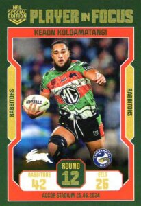 2024 NRL Special Edition Player in Focus IF12 Keaon Koloamatangi ...