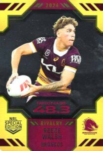2024 NRL Rivalry Game Card GC03 Reece Walsh Broncos | Diggaz Trading Cards