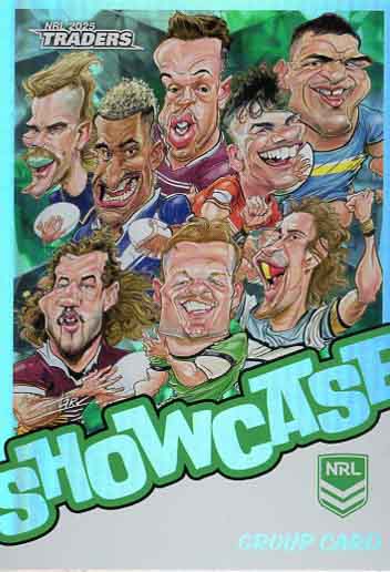 2025 NRL Traders Showcase Caricatures S01 Group Card | Diggaz Trading Cards