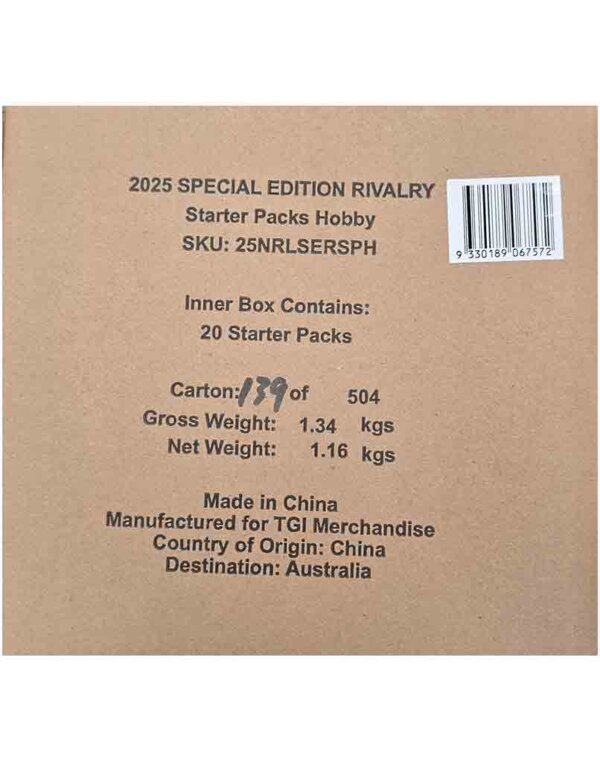 2025 TLA NRL Rivalry 20-Pack Starter Case | Diggaz Trading Cards