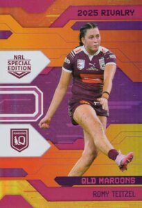 2025 NRL Rivalry State of Origin Orange Red SOR35 Romy Teitzel QLD ...