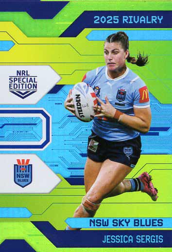 2025 NRL Rivalry State of Origin Yellow Green SYG18 Jessica Sergis NSW ...