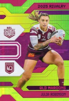 2025 NRL Rivalry State of Origin Yellow Green SYG34 Julia Robinson QLD ...